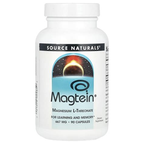 Source Naturals Magtein Magnesium L Threonate 667 mg 90 Cápsulas