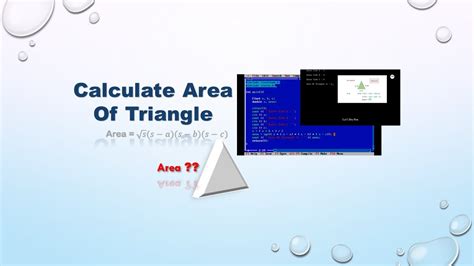 area of a triangle c programming calculate area of a triangle with 3 sides using c youtube