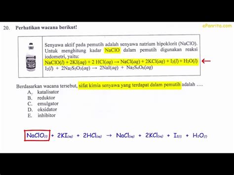 Soal Dan Pembahasan UN Kimia SMA Tahun 2018 16 20 EPanrita