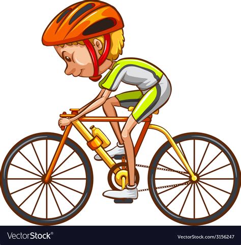 A Sketch A Cyclist Royalty Free Vector Image VectorStock