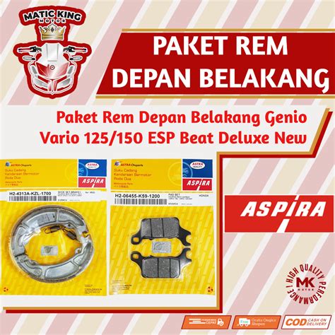 Jual Paket Kampas Rem Dispad Discpad Depan Belakang Honda Beat Scoopy