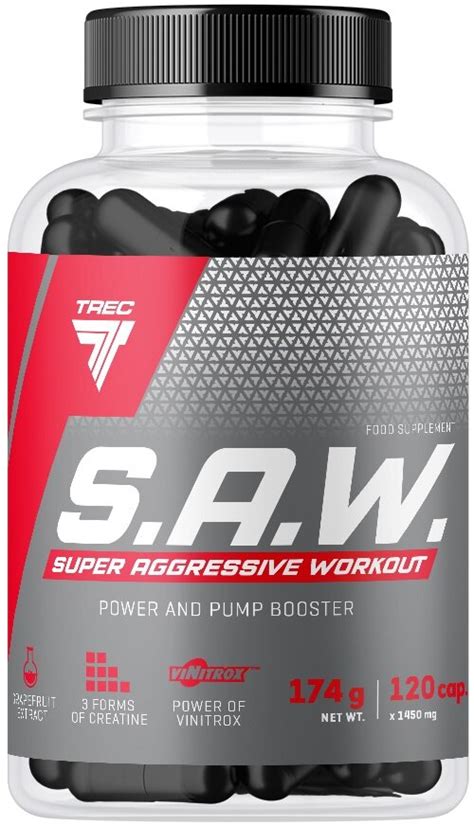 TREC NUTRITION S A W 120 kapsułek Przedtreningówka niskie ceny i