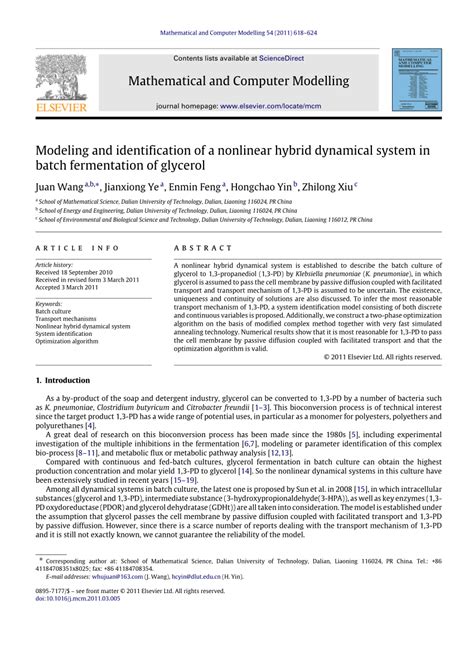 pdf modeling and identification of a nonlinear hybrid dynamical system in batch fermentation