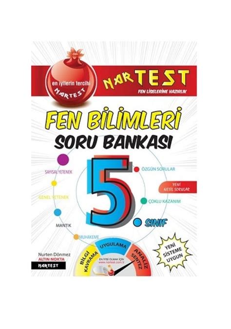 Nartest 5 Sınıf Süper Zeka Fen Bilimleri Soru Bankası Fen Liseler