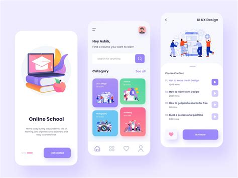 It S A Elearning Platform App Ui Design Images Behance