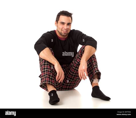 Man In Pajamas Stock Photo Alamy