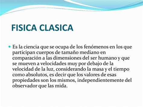Teoria Clasica De La Fisica