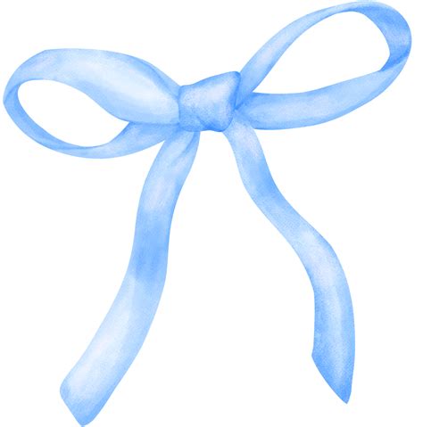 Blue Coquette Bow Watercolor 36134170 PNG