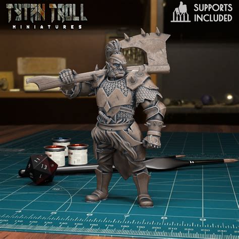 3D Printable DnD Heroes Fighters Male Bundle Pre Supported By