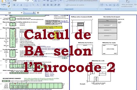 Calcul de béton armé sur Excel selon lEurocode 2 Cours génie civil