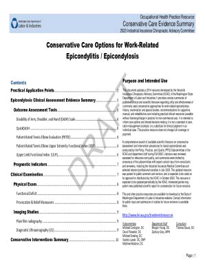 Fillable Online Lni Wa Elbow Injuries Workers Compensation Board