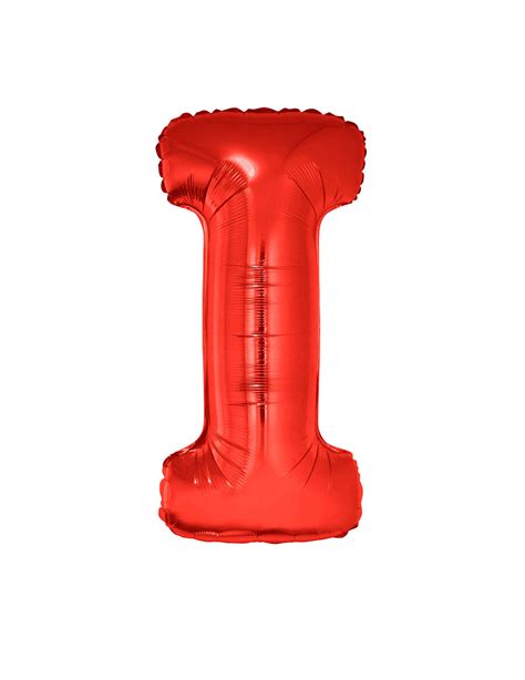 Ballon aluminium géant lettre I rouge 102 cm décoration anniversaire