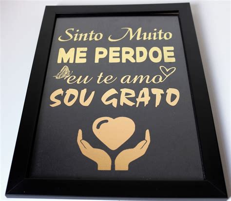 Quadro Ho oponopono Impressão Dourada M Lisa Ref 004 Elo7