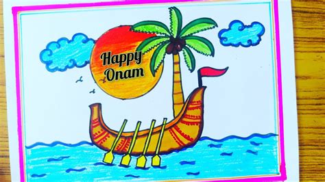 Onam Drawing Onam Festival Poster Drawing Onam Festival Drawing Easy