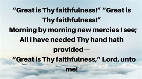 Great Is Thy Faithfulness Hymn With Lyrics YouTube