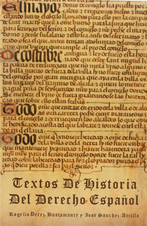 Buy Textos De Historia Del Derecho Espanol Book Online At Low Prices In