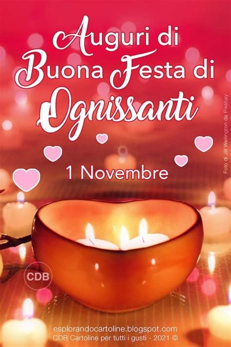 Cartolina Auguri Di Buona FESTA DI OGNISSANTI 1 Novembre Con