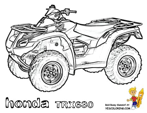 Polaris Four Wheeler Coloring Pages Coloring Pages