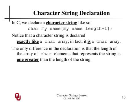 character strings lesson outline ppt download