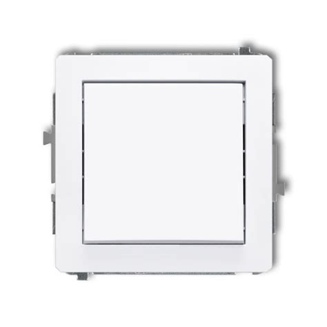 Karlik Deco Biały Mat Mechanizm Włącznika Krzyżowego Jeden Klawisz Bez