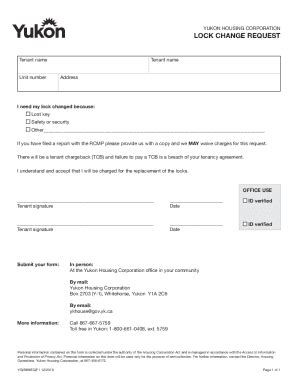 Fillable Online Lock Change Request Fax Email Print PdfFiller