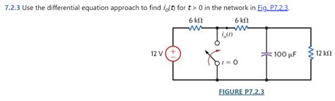 Solved Use The Differential Equation Approach To Find Io T Chegg