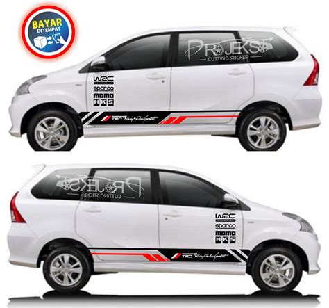 TERMURAH Cutting Sticker Mobil Stiker List Model Simpel Bawah Pintu