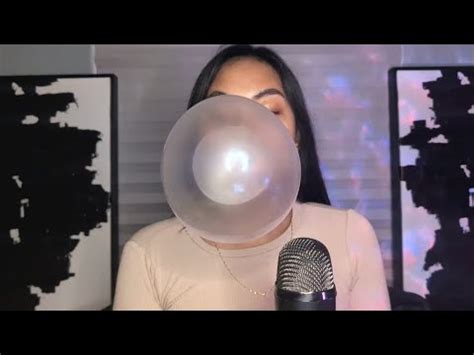 ASMR More Bubblegum Chewing Sounds And Blowing Big Bubbles Relaxing