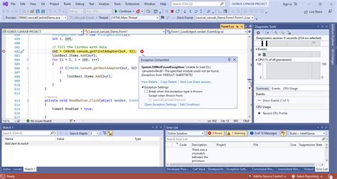 C System DllNotFoundException Unable To Load DLL Canusbdrv64 Dll