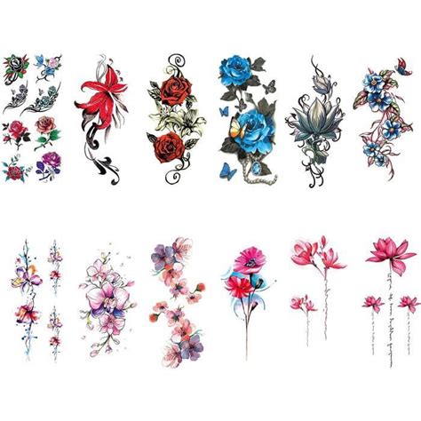 60 Feuilles Tatouages Temporaires Pour Enfants Adultes Autocollants De
