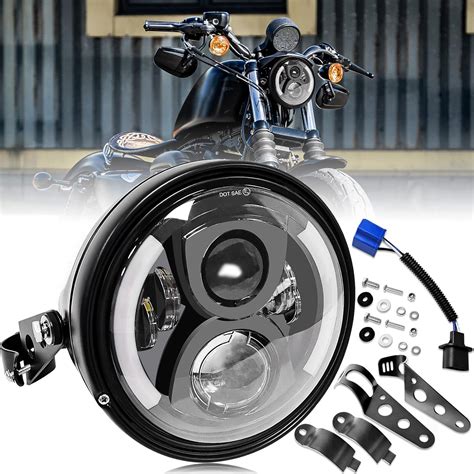 Amazon BELOZA DOT Approved 7 Inch Round Motorcycle Headlight