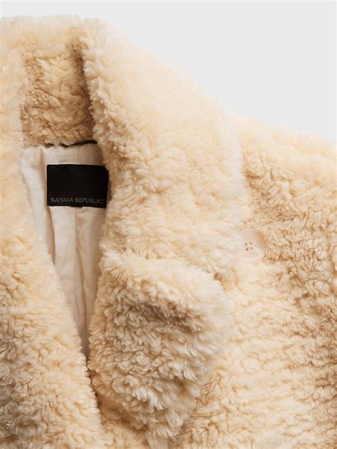Oversized Sherpa Cocoon Coat Banana Republic