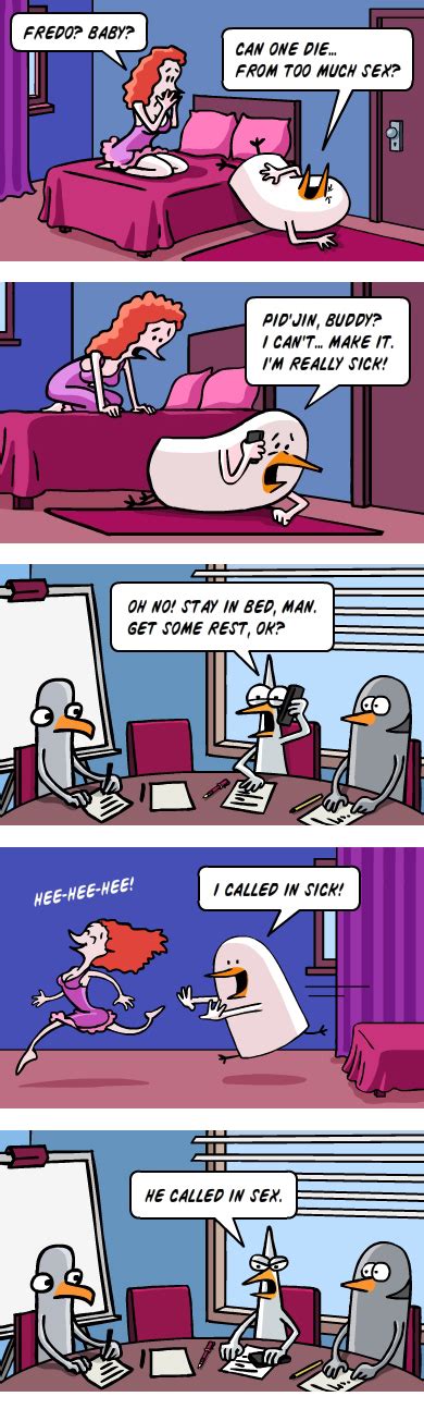 Too Much Sex Fredo And Pidjin Lie Call Sex Fucking Comics Funny Comics And Strips