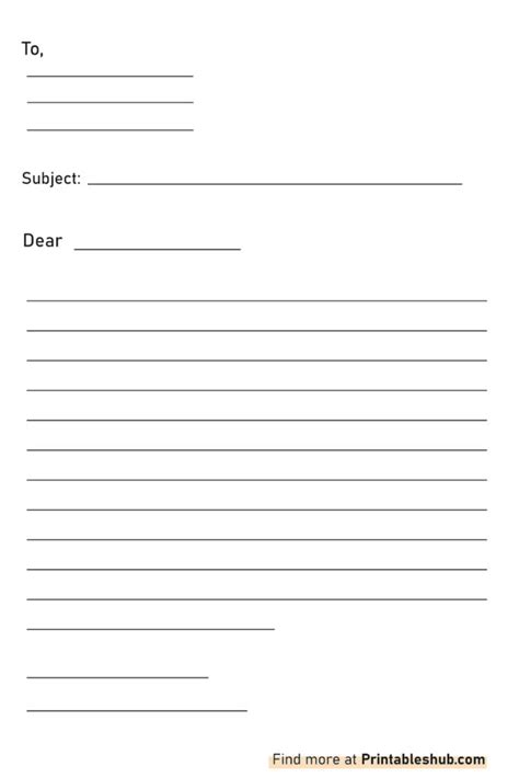 Free Printable Blank Letter Templates PDF Included Free Blank Template