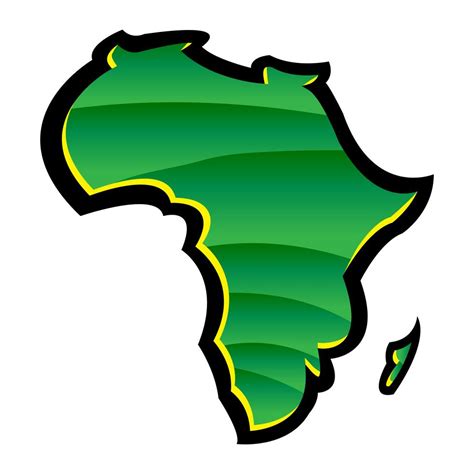 Mapa De Frica Silueta Negra Decorativa Del Continente Africano Con