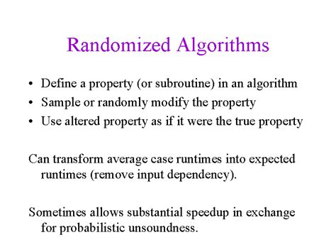 randomized algorithms
