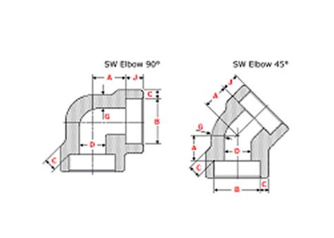 ASME B16 11 Elbow Forged Socket Weld Threaded 90 45 Degree Elbow