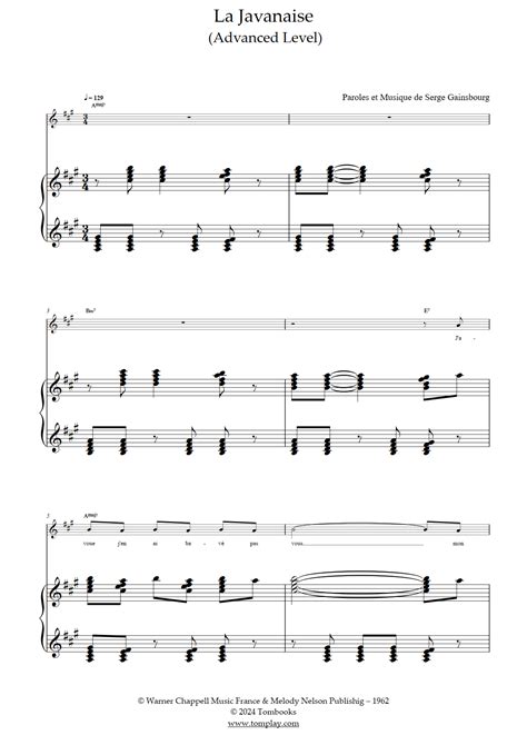La Javanaise Nível Avançado Orquestra Serge Gainsbourg