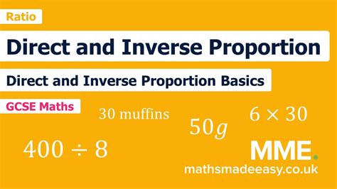 ratio and proportion direct and inverse proportion foundation youtube