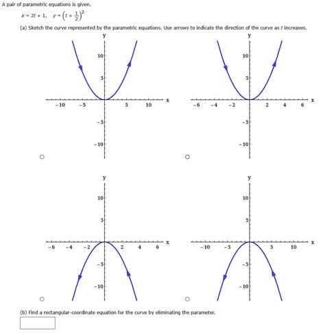 Solved Pair Of Parametric Equations Is Given X T Y T
