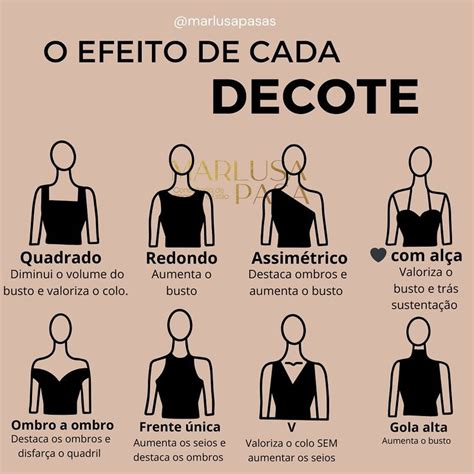 Marlusa Pasa On Instagram Os Diferentes Tipos De Decotes Podem
