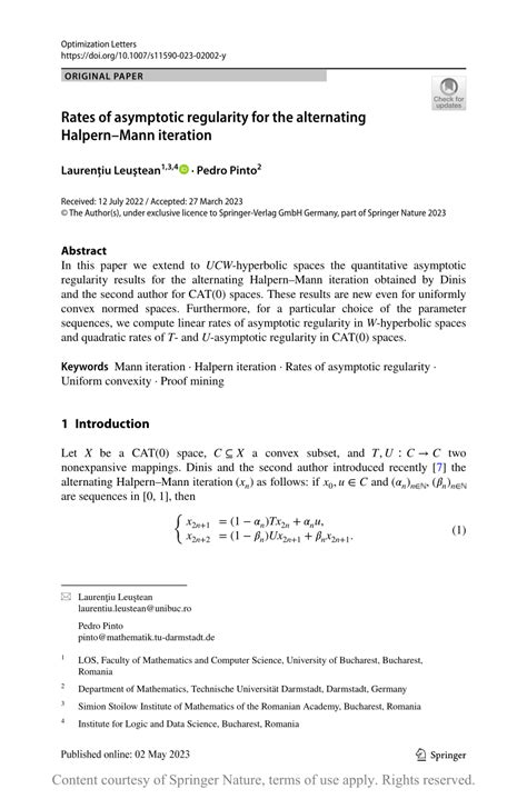 rates of asymptotic regularity for the alternating halpern mann iteration request pdf