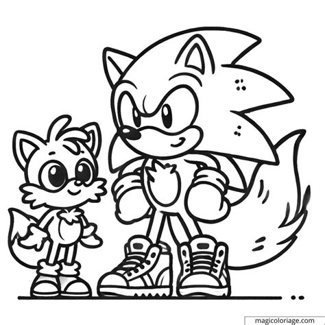 Dibujo De Sonic Y Tails Para Colorear