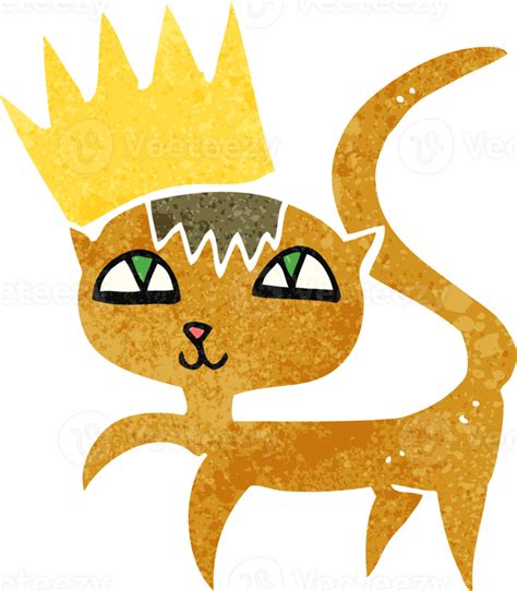 Gato De Dibujos Animados Con Corona 42550481 PNG