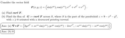 solved consider the vector field