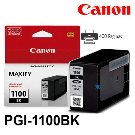 Tinta Canon PGI 1100BK Negro MB2010 Original G Limagars Peru