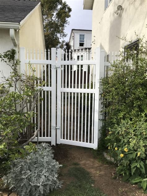 Vinyl Custom Double Gates Vinyl Fence 4 Less