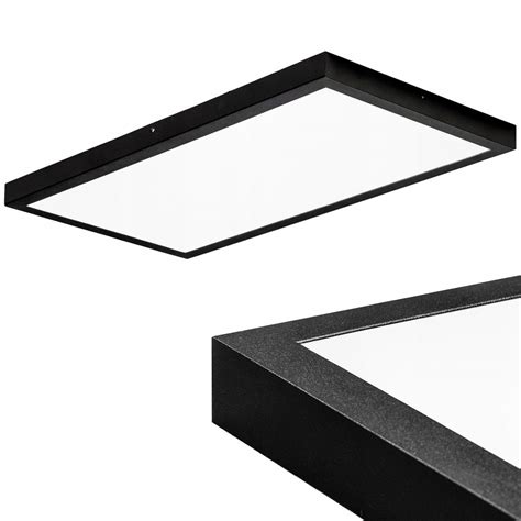 Panel Plafon Led Oprawa X Cm W Natynkowy Sufitowy Czarny Ccd Erli Pl