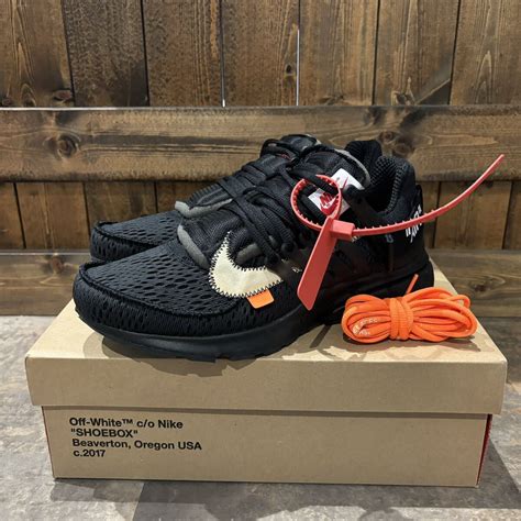 未使用未使用品 OFF WHITE NIKE THE 10 AIR PRESTO BLACK WHITE CONE US10 28cm