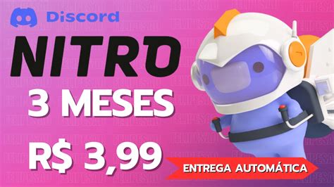 Discord Nitro Gaming 3 Mêses 6 Impulsos Brinde Assinaturas E